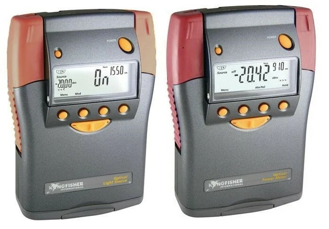 OPTICAL LIGHT SOURCE & Power Meter Auto 850/1300 & 1310/1550nm SC/LC ...