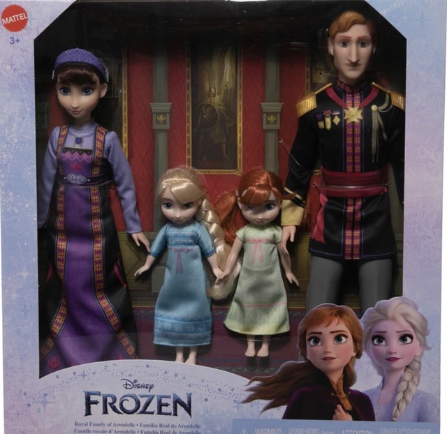 NEW DISNEY FROZEN Royal Family of Arendelle Doll set 4 Pack Elsa & Anna ...