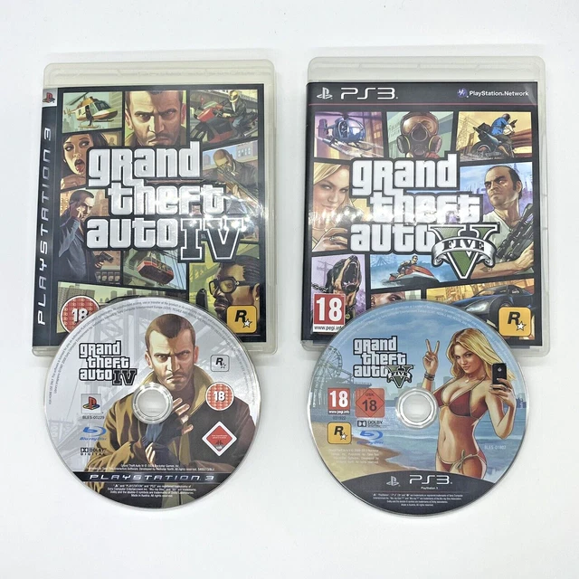 GRAND THEFT AUTO IV + Grand Theft Auto V (PAL PlayStation 3 / PS3 ...