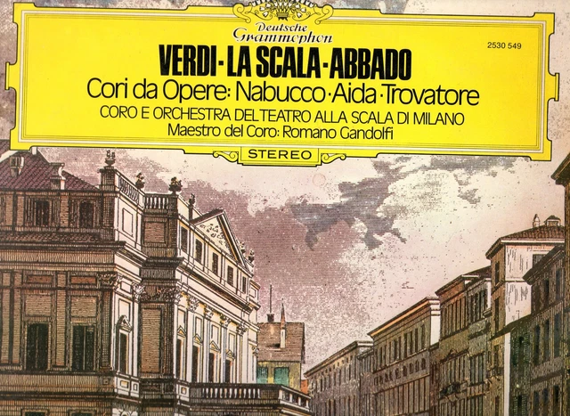 GIUSEPPE VERDI CORI da NABUCCO AIDA TROVATORE disco LP Deutsche CLAUDIO ...