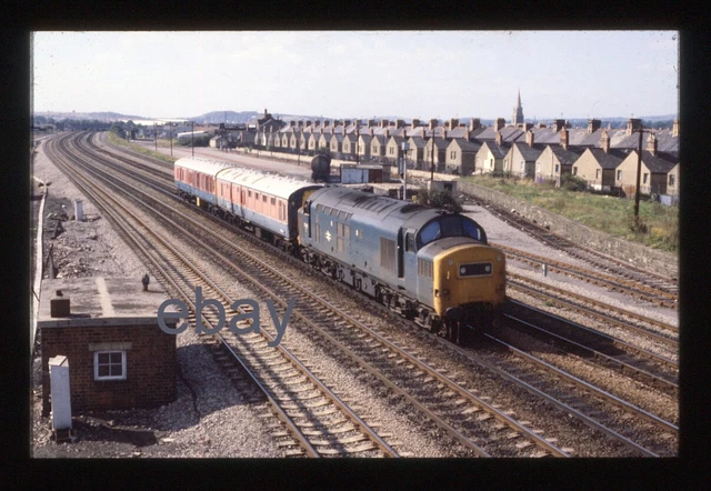 ORIGINAL 35MM SLIDE - Class 37- 37273 w/ RTC test coaches at Cardiff ...