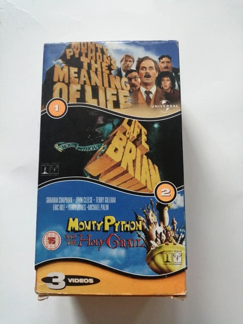 MONTY PYTHON 3 Movie Box Set VHS Tapes 2003 Holy Grail Brian Meaning of ...