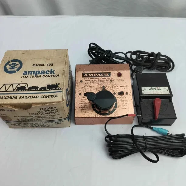 LOT OF 2 HO Power Packs Ampack MRC Train Pack Model 402 Lionel No 0101 ...