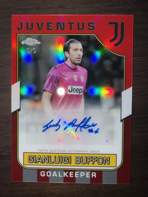 2022-23 TOPPS CHROME Juventus Gianluigi Buffon Red Auto Autograph /5 ...