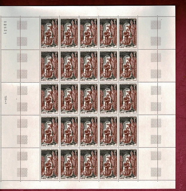 TIMBRES/STAMP FRANCE FEUILLE complète Sheet du N° 1496 X 25 Neuf ** Luxe MNH EUR 3,00 - PicClick FR