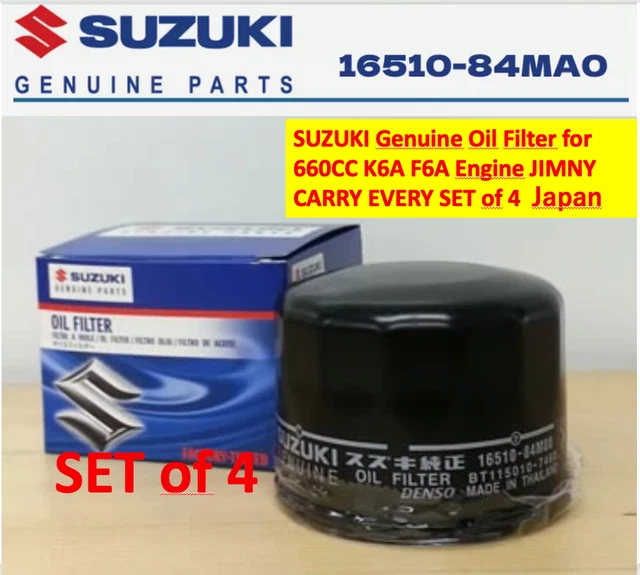 SUZUKI GENUINE OIL Filter for 660cc F6A Engine JIMNY CARRY EVERY SET of ...