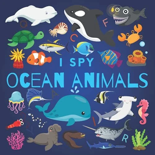 I SPY OCEAN Animals: A Fun Guessing Game livre d'images pour enfants de ...