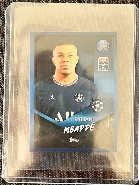 STICKER TOPPS LEAGUE 2021/2022 Kylian Mbappe Psg # 102 Toploader New ...