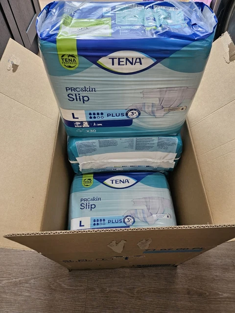 TENA SLIP PLUS - Large - 4 Packs 120 Pads £46.00 - PicClick UK