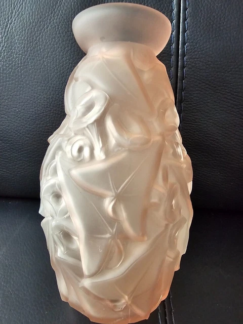 VASE ART DECO, Style Muller, En Verre Moule H 20Cm EUR 55,00 - PicClick FR