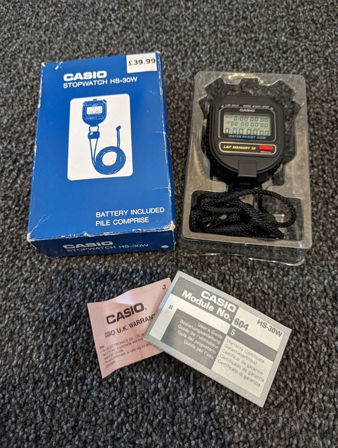 VINTAGE CASIO HS-30W Digital Stopwatch £35.00 - PicClick UK