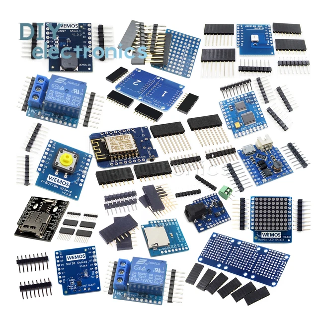 Wemos D1 Mini Nodemcu Lua Esp8266 Relay Shield Proto Board Wifi Module