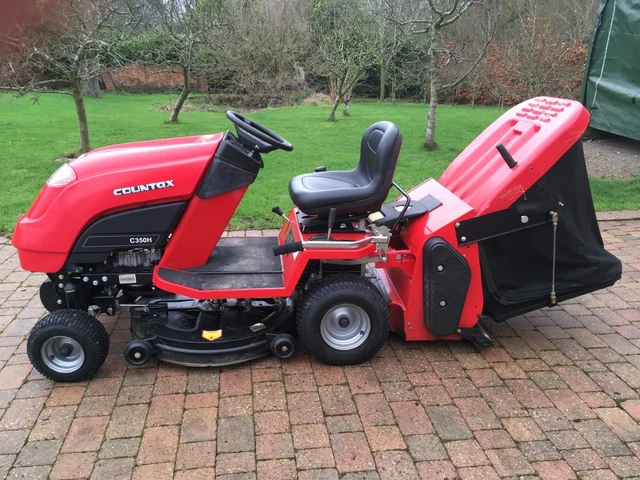 COUNTAX 350H MINI Tractor Ride On Mower with Sweeper/Mulcher/Collector ...