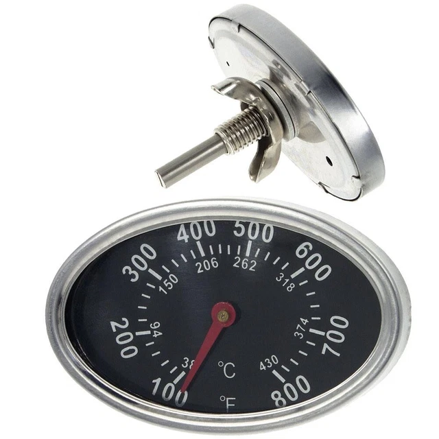 GRILL THERMOMETER TEMPERATURE Gauge Assembly Barbecue Gas Large Display ...
