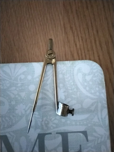 VINTAGE BRASS COMPASS - Drawing Engineering Surveying Mathematics ...