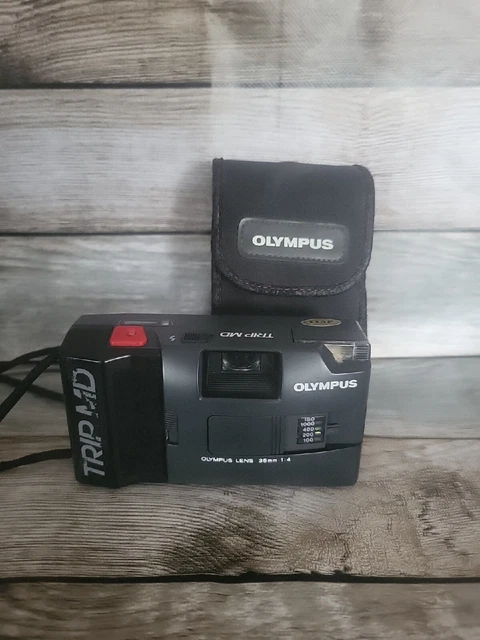 OLYMPUS TRIP MD 35mm Film Camera AF Compact Pop Up Flash Point & Shoot ...