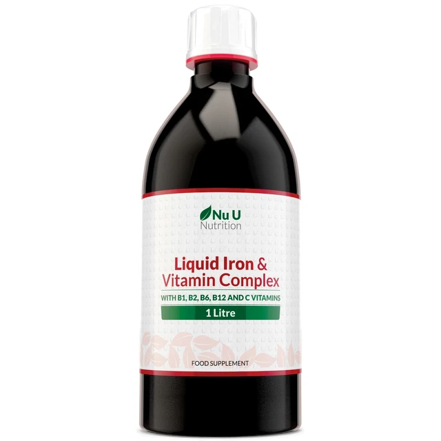 LIQUID IRON SUPPLEMENT 1 Litre - 50 Day Supply - Fortified with ...