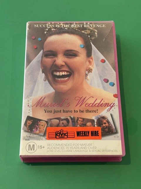 MURIEL'S WEDDING VHS (1995) - Rare Original Pink Rental Case - Roadshow ...
