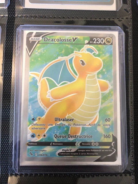 CARTE POKÉMON DRACOLOSSE V full art 076/078 Pokémon GO ultra rare FR EB 10.5 EUR 16,00 - PicClick FR