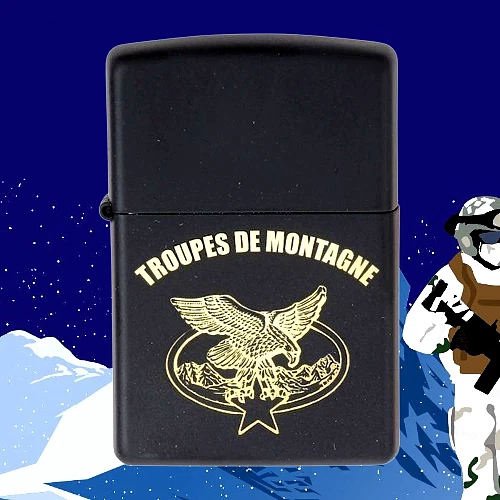 ZIPPO TROUPES DE MONTAGNE - Briquet militaire & insigne TDM (Légion ...