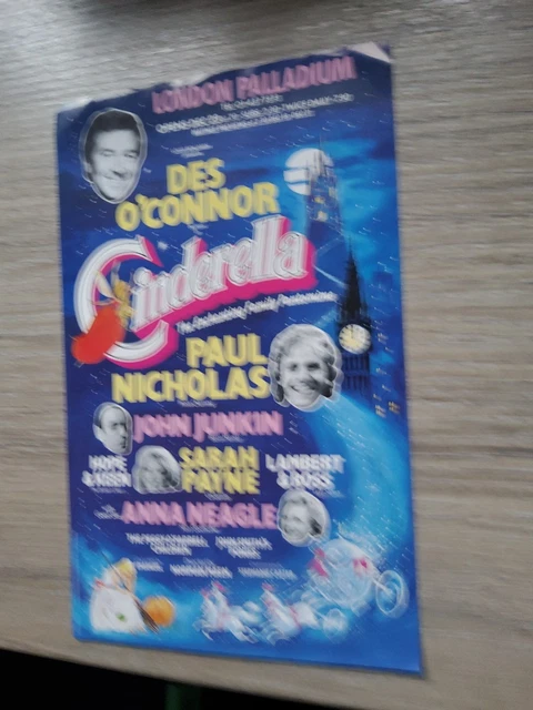 PANTO THEATRE FLYER 1985,London Palladium,Paul Nicholas,Anna Neagle ...