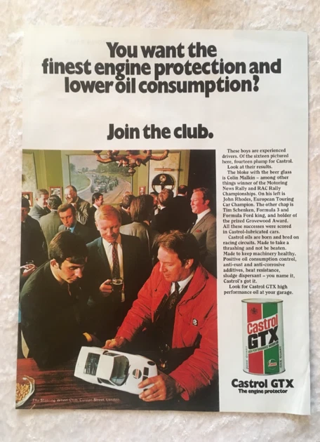 CASTROL GTX HIGH Performance Motor Oil Poster Advert Ready Frame A4 ...