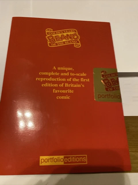 BEANO (PORTFOLIO EDITION) - A Scaled Reproduction The First Edition ...