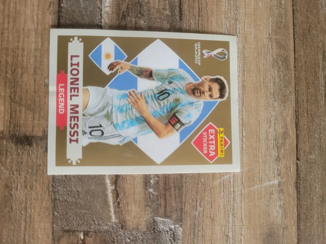 LIONEL MESSI - Panini Qatar 2022 FIFA World Cup - Extra Sticker Legend GOLD EUR 125,20 - PicClick IT