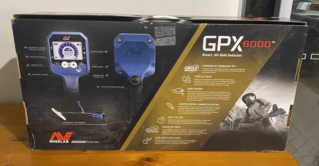 MINELAB GPX 6000 Metal Detector All Soils Headphones 11" & 14" Coils ...