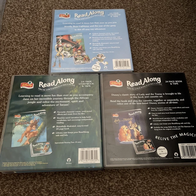 DISNEY TARZAN READ Along & Toy Story 2 & Lady And Tramp. Tapes ...
