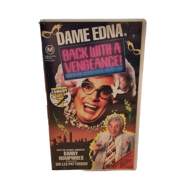 DAME EDNA BACK With Vengeance [VHS] Virgin Vision Big Box Video Tape ...