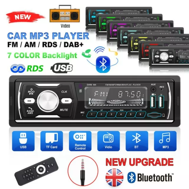 CAR RADIO BLUETOOTH Stereo DAB+ FM Head Unit Player MP3/USB/SD/AUX In ...