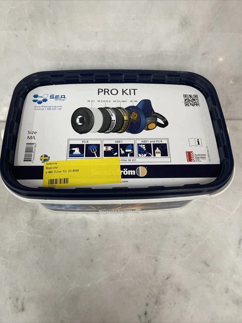 SUNDSTROM SR100 PRO Kit Half Face Mask Respirator Includes Original ...