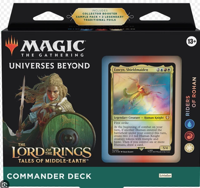 MAGIC THE GATHERING Commander Deck Riders of Rohan OVP Sealed Herr der ...