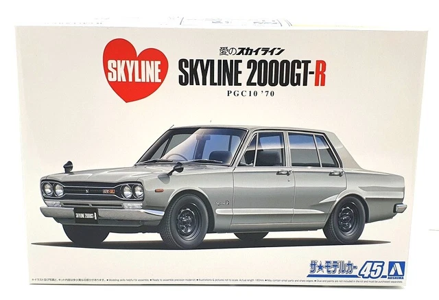 AOSHIMA 1/24 SCALE Model Kit 45 Nissan Skyline 2000 GT-R 1970 EUR 48,58 ...