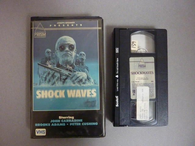 SHOCK WAVES VHS Horror Zombie Prism Entertainment Clamshell 1977 RARE ...
