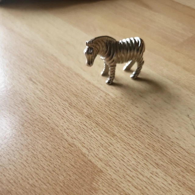 VINTAGE GIODI METAL Zebra Kinder Surprise Toy Wild Animal £5.00 ...
