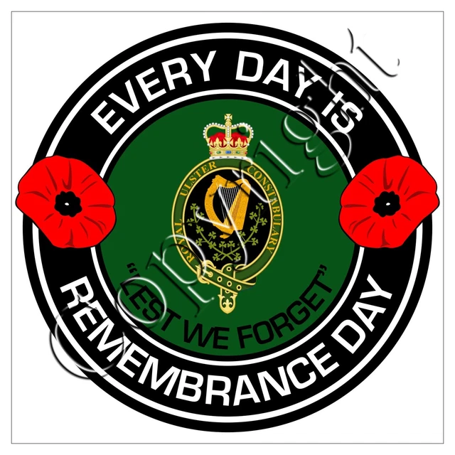 RUC ROYAL ULSTER Constabulary Classic Remembrance Day Sticker £2.79 ...