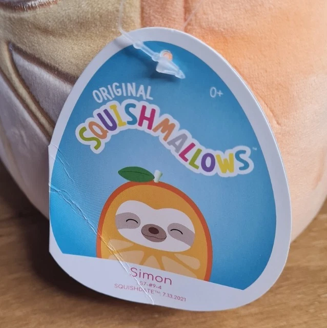 SQUISHMALLOW SIMON THE Sloth In Orange Costume 7.5" Plush Kelly Toy EUR ...