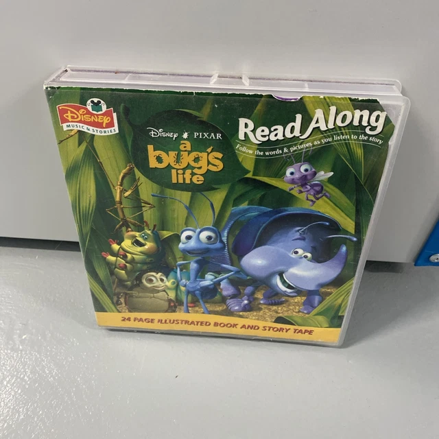 DISNEY READ ALONG Story Bugs Life Illustrated Book & Cassette Tape £6. ...