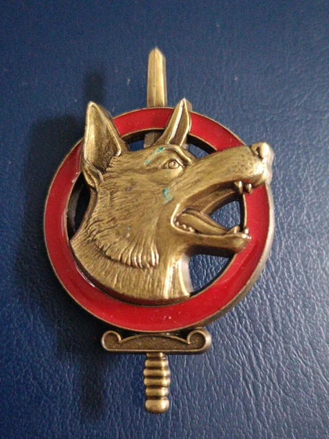 INSIGNE MAITRE CHIEN Vintage Certificat Cynophile ORIGINAL En Relief ...