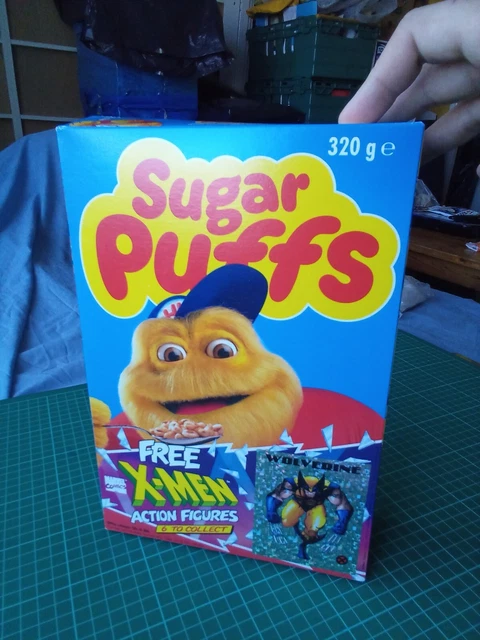 QUAKER OATS SUGAR PUFFS X-MEN Cereal Box 1995 £12.00 - PicClick UK