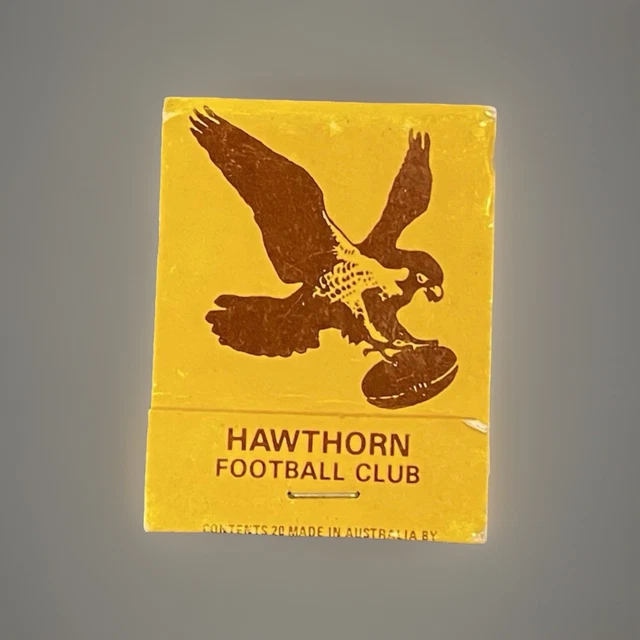 VINTAGE HAWTHORN HAWKS Football Club Matches Matchbook rare collectible ...