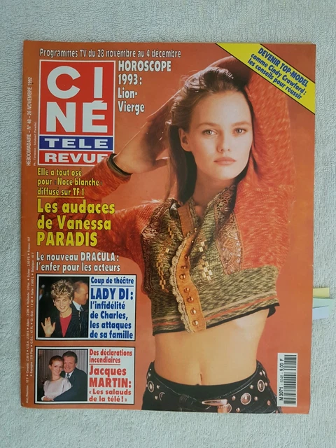 CINE REVUE N°48 1992 Vanessa Paradis Lady Di Raymond Souplex Madonna J.martin EUR 4,00 - PicClick FR