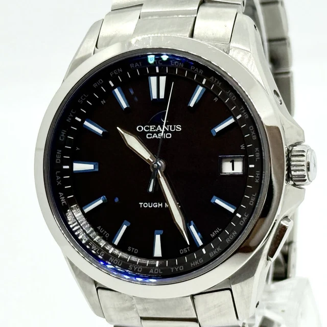 CASIO OCEANUS OCW-S100-1AJF Solar Watch 45mm Black Steel Bracelet £313. ...