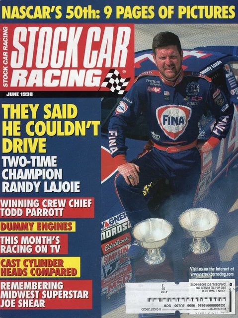 STOCK CAR RACING MAGAZINE June 1998 - - Randy Lajoie, Joe Shear * £4.55 ...