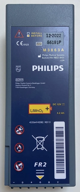 REPLACEMENT BATTERY (ORIGINAL) for Philips Heartstart FR2 Defibrillator ...