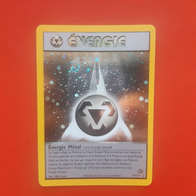 CARTE POKÉMON ÉNERGIE métal 19/111 neo genesis holo swirl édition 2 ...