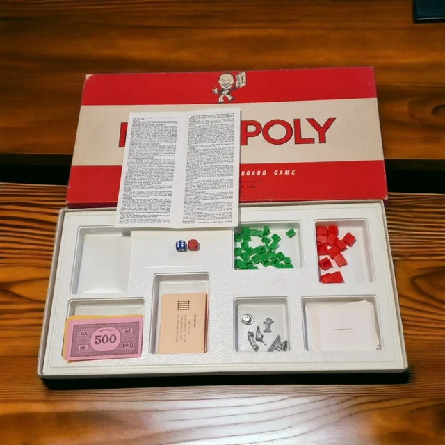 MONOPOLY ORIGINAL CLASSIC 1961 Edition Board Game Complete Vintage ...