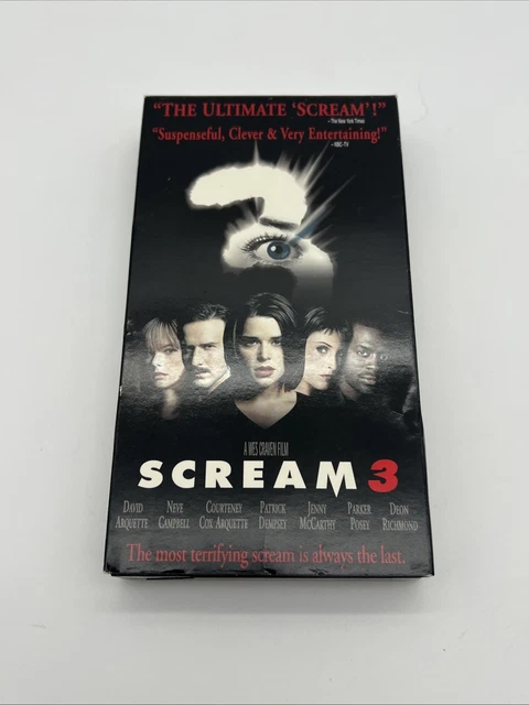 SCREAM 3 VHS 2000 Slasher Neve Campbell Wes Craven Horror Movie £17.50 ...